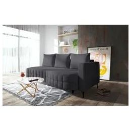 Loungesofa exxpo - SOFA FASHION "T wiggy Schlafsofa mit Bettfunktion und Bettkasten", grau (graphite), B:212cm H:93cm T:114cm, Sofas, Lounge-Sofa, komfortabler Federkern, super Sitzkomfort, elegante Formensprache