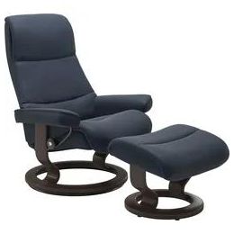 Relaxsessel stressless "View", blau (oxford blau paloma), B:78cm H:105cm T:78cm, Leder BATICK: BATICK ist ein leicht korrigiertes, durchgef&auml;rbtes und genarbtes M&ouml;belleder, bei dem die meisten Unebenheiten und Spuren in der Regel entfernt wurden.;Leder PALOMA: PALOMA ist ein durchgef&auml;rbtes Semianilin-M&ouml;belleder mit nat&uuml;rlicher Narbung.;ROHLEDER Stoff Q2 FARON: Ein fester zuverl&auml;ssiger Boucl&eacute; mit ei