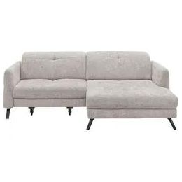 Ecksofa "SO 4400 V", beige (cream), B:259cm H:84cm T:167cm, 100% Polyester, SET ONE BY Musterring, Sofas, Ecksofa, wahlweise mit motorischer Bettfunktion & Kopfverstellung, Fu&szlig; schwarz