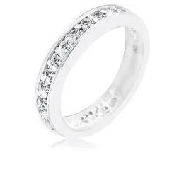 Fingerring Elli "Memoire 925 Silber, mit Kristallen von Swarovski" Gr. 52, wei&szlig;, Fingerringe, Damen, 52mm,mit Steinen, Silber 925 (Sterlingsilber), 4mm, Fingerring