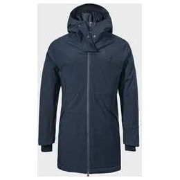 Sch&ouml;ffel Parka SCH&Ouml;FFEL "Urban Ins Parka Style Crivat WMS", Damen, Gr. 42, blau (8820, blau), Oberstoff: Aussenseite: 100% Polyester; (Membran: Thermoplastisches Polyurethan); Futter: 100% Polyester; Wattierung: 100% Polyester, regular fit, hoch geschlossener Ausschnitt, Jacken Parka