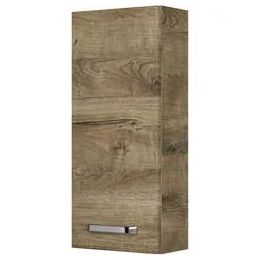 H&auml;ngeschrank SAPHIR "Serie 4010 Wand-Badschrank 30 cm breit mit 1 T&uuml;r, 2 Glas-Einlegeb&ouml;den", braun (eiche ribbeck quer nachbildung), B:30cm H:70cm T:17cm, Schr&auml;nke, H&auml;ngeschrank, Badezimmer-H&auml;ngeschrank inkl. T&uuml;rd&auml;mpfer, Wandschrank 70 cm hoch