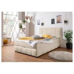 Boxbett OTTO HOME "Hartley inkl. Bettkasten und Topper, auch in &Uuml;berl&auml;nge erh&auml;ltlich", beige, B:152cm L:210cm, Komplettbetten, wahlweise mit Bonnell- oder TTFK-Matratze in H2, H3 o. H4 erh&auml;ltlich