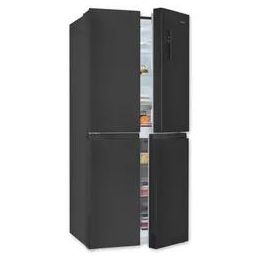 Exquisit Multi Door "MD425-150-040C", Energieeffizienz: C (A-G), silber (inoxlook, az), B:79cm H:180cm T:70cm, K&uuml;hlschr&auml;nke