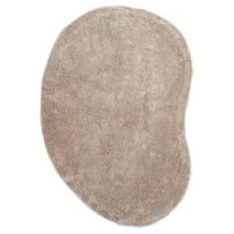 Hochflor-Teppich Bruno Banani "Dana Bean shape, besondere Form, weich, Mikrofaser Teppiche" Gr. 71, beige, B:160cm H:30mm L:240cm, Kunstfaser, Teppiche, organische Form, uni, Wohnzimmer, Schlafzimmer, Esszimmer