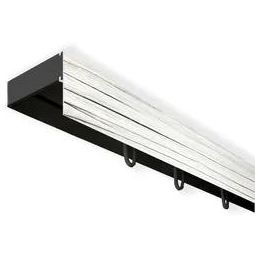 Gardinenschiene SN DECO GROUP "Vorhangschiene SH (1) mit Blende 5 cm" Gr. 13, schwarz (schwarz, eschefarben), L:580cm T:4,7cm, Kunststoff, Gardinenstangen, Gardinenschiene