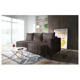 Loungesofa exxpo - SOFA FASHION "T wiggy Schlafsofa mit Bettfunktion und Bettkasten", braun, B:212cm H:93cm T:114cm, Sofas, Lounge-Sofa, komfortabler Federkern, super Sitzkomfort, elegante Formensprache