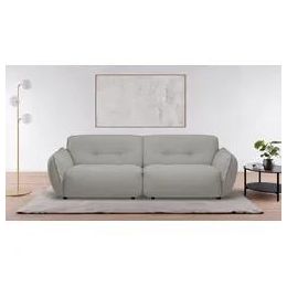 4-Sitzer BETYPE "Be Fluffy Mega Sofa, viel Platz, XXL Couch, Breite 283cm, bequem", silber (silber grau), B:283cm H:87cm T:120cm, 100% Polyester, Sofas, Softes Sitzgef&uuml;hl, moderne Kedernaht, hochwertiger Bezug