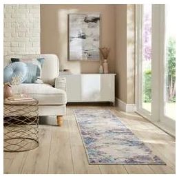 Teppich FLAIR RUGS "Reid Abstract", bunt, B:60cm H:4mm L:230cm, Kunstfaser, Teppiche, Teppich, Waschbarer Teppich