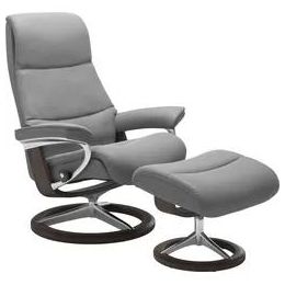 Relaxsessel stressless "View", grau (wild dove batick), B:82cm H:109cm T:81cm, Leder BATICK: BATICK ist ein leicht korrigiertes, durchgef&auml;rbtes und genarbtes M&ouml;belleder, bei dem die meisten Unebenheiten und Spuren in der Regel entfernt wurden.;Leder PALOMA: PALOMA ist ein durchgef&auml;rbtes Semianilin-M&ouml;belleder mit nat&uuml;rlicher Narbung.;ROHLEDER Stoff Q2 FARON: Ein fester zuverl&auml;ssiger Boucl&eacute; mit eine