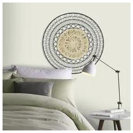 Wandbild Art for the home "Rotan Mandala Rund", schwarz (farbe bild(er): schwarz), B:76cm H:76cm T:5,5cm &Oslash;:5,5cm, Metall, Bilder, Metal Art ration Luxus Rattan Rotan Mandala 76 cm