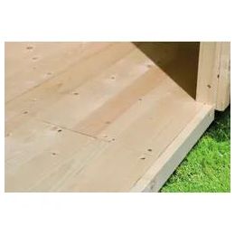 Gartenhaus-Fu&szlig;boden Karibu "naturbelassen", beige (naturbelassen), B:238cm T:242cm, Holzwerkstoff, Gartenhaus-Fu&szlig;b&ouml;den, aus hochwertigem Massivholz, mit kesseldruckimpr&auml;gnierten Bodenbalken