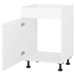 Sp&uuml;lenschrank KOCHSTATION "KS-Scafa", wei&szlig; (wei&szlig;, zement hell), B:60cm H:75cm T:56cm, Schr&auml;nke, Sp&uuml;lenschrank, in verschiedenen Breiten, wahlweise T&uuml;ranschlag rechts oder links