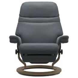 Relaxsessel stressless "Sunrise", blau (atlantic blau batick), B:88cm H:103cm T:78cm, Leder BATICK: BATICK ist ein leicht korrigiertes, durchgef&auml;rbtes und genarbtes M&ouml;belleder, bei dem die meisten Unebenheiten und Spuren in der Regel entfernt wurden.;Leder PALOMA: PALOMA ist ein durchgef&auml;rbtes Semianilin-M&ouml;belleder mit nat&uuml;rlicher Narbung.;ROHLEDER Stoff Q2 FARON: Ein fester zuverl&auml;ssiger Boucl&eacute; m