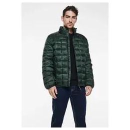 Steppjacke Street One MEN, Herren, Gr. S (38), gr&uuml;n (deep gr&uuml;n), Stoff, Obermaterial: 100% Polyester; Futter: 100% Nylon, bedruckt, normal normal, hoch geschlossener Ausschnitt, B&uuml;ndchen, Jacken Steppjacke, mit Stehkragen