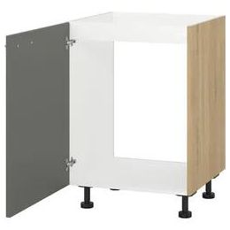 Sp&uuml;lenschrank KOCHSTATION "KS-Scafa", grau (anthrazit, bergeiche), B:50cm H:75cm T:56cm, Schr&auml;nke, Sp&uuml;lenschrank, in verschiedenen Breiten, wahlweise T&uuml;ranschlag rechts oder links