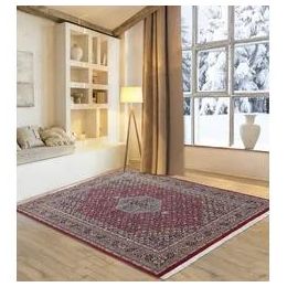 Orientteppich OTTO HOME "BB Oriental", rot, B:250cm H:12mm L:350cm, Schurwolle, Teppiche, reine Wolle, handgekn&uuml;pft, orientalisches Design, mit Fransen