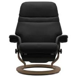 Relaxsessel stressless "Sunrise", schwarz (schwarz paloma), B:88cm H:103cm T:78cm, Leder BATICK: BATICK ist ein leicht korrigiertes, durchgef&auml;rbtes und genarbtes M&ouml;belleder, bei dem die meisten Unebenheiten und Spuren in der Regel entfernt wurden.;Leder PALOMA: PALOMA ist ein durchgef&auml;rbtes Semianilin-M&ouml;belleder mit nat&uuml;rlicher Narbung.;ROHLEDER Stoff Q2 FARON: Ein fester zuverl&auml;ssiger Boucl&eacute; mit 