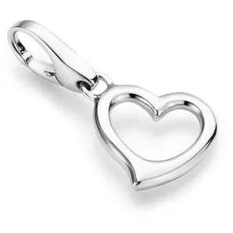 Charm Herz "Floating Heart, Silber 925", silber, Giorgio Martello MILANO, Charms, Damen, Silber 925 (Sterlingsilber)
