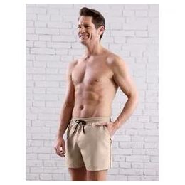 Badeshorts feel good, Herren, Gr. 6, Normalgr&ouml;&szlig;en, beige, Polyester, Badehosen Badeshorts