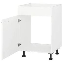 Sp&uuml;lenschrank KOCHSTATION "KS-Scafa", wei&szlig; (wei&szlig;, zement hell), B:50cm H:75cm T:56cm, Schr&auml;nke, Sp&uuml;lenschrank, in verschiedenen Breiten, wahlweise T&uuml;ranschlag rechts oder links