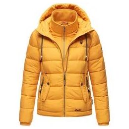 Outdoorjacke Marikoo "Taisaa Pri", Damen, Gr. S, gelb, Obermaterial: 100% Polyester; Innenseite: 100% Polyester; Futter: 100% Polyester; Wattierung: 100% Polyester, Jacken Outdoorjacke, mit hochstehendem Kragen