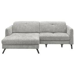 Ecksofa "SO 4400 V", grau (hellgrau), B:259cm H:84cm T:167cm, 100% Polyester, SET ONE BY Musterring, Sofas, Ecksofa, wahlweise mit motorischer Bettfunktion & Kopfverstellung, Fu&szlig; schwarz