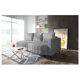 Loungesofa exxpo - SOFA FASHION "T wiggy Schlafsofa mit Bettfunktion und Bettkasten", grau, B:212cm H:93cm T:114cm, Sofas, Lounge-Sofa, komfortabler Federkern, super Sitzkomfort, elegante Formensprache