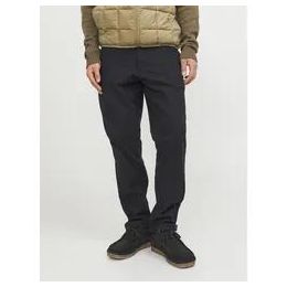 Jack & Jones Chinos JACK & JONES "JPSTMARCO JJFURY ANA", Damen, Gr. 33, L&auml;nge 30, schwarz (tap shoe), Web, Obermaterial: 98% Baumwolle, 2% Elasthan, unifarben, slim fit normal, Hosen, Baumwollmischung, slim fit