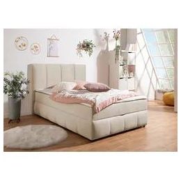 Boxbett OTTO HOME "Hartley inkl. Bettkasten und Topper, auch in &Uuml;berl&auml;nge erh&auml;ltlich", beige, B:132cm L:210cm, Komplettbetten, wahlweise mit Bonnell- oder TTFK-Matratze in H2, H3 o. H4 erh&auml;ltlich