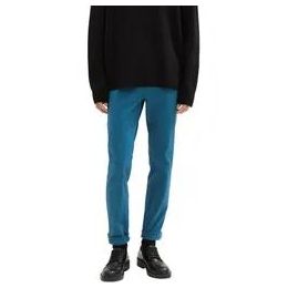Chinohose Tom Tailor, Herren, Gr. 33, L&auml;nge 32, blau (moss blau), Web, Obermaterial: 97% Baumwolle, 3% Elasthan. Futter: 100% Baumwolle, unifarben, slim fit lang, Hosen Chinohose, slim mit Stretch