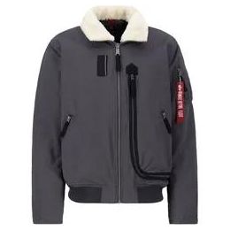 Bomberjacke Alpha Industries "DA-3 Bomber", Herren, Gr. 3XL, grau (vintage grau), Obermaterial: 65% Baumwolle, 35% Nylon, Jacken Bomberjacke