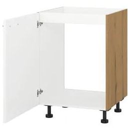 Sp&uuml;lenschrank KOCHSTATION "KS-Scafa", wei&szlig; (wei&szlig;, eiche astig), B:50cm H:75cm T:56cm, Schr&auml;nke, Sp&uuml;lenschrank, in verschiedenen Breiten, wahlweise T&uuml;ranschlag rechts oder links
