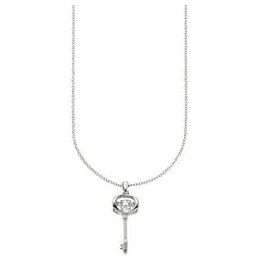 Kette mit Anh&auml;nger "Schmuck Geschenk Silber 925 Halskette mit Schl&uuml;sselanh&auml;nger", silber (silberfarben, kristallwei&szlig;), ANISTON JEWELRY & WATCHES, Halsketten, Damen, Silber 925 (Sterlingsilber), L: 60 B: 0,7mm, mit Zirkonia (synth.), B:0,7mm