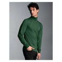 Rollkragenshirt TRIGEMA "TRIGEMA Langarm Ski- und Sport-Rollkragenpullover", Herren, Gr. 3XL, gr&uuml;n (efeu), Feinripp, 100% Baumwolle (Bio-Baumwolle kbA), Basic, normal, ohne Ausschnitt, Shirts