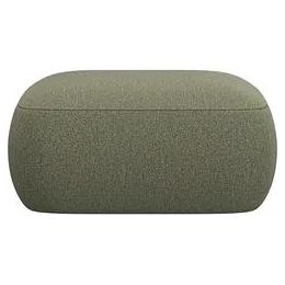 Pouf FLEXLUX "Torino, rund, bodennah, Sitzhocker, Polsterhocker", gr&uuml;n (moss), B:91cm H:46cm T:91cm, Poufs, Pouf, Modernes, organisches Hocker-Design, Kaltschaum, Wellenunterfederung