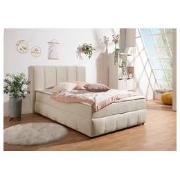Boxbett OTTO HOME "Hartley inkl. Bettkasten und Topper, auch in &Uuml;berl&auml;nge erh&auml;ltlich", beige, B:152cm L:210cm, Komplettbetten, wahlweise mit Bonnell- oder TTFK-Matratze in H2, H3 o. H4 erh&auml;ltlich