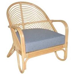 Loungesessel, beige (natur), B:70cm H:80,5cm T:72cm, Bezug 100% Polyester, HOFMANN LIVING AND MORE, Sessel, Handgeflochten