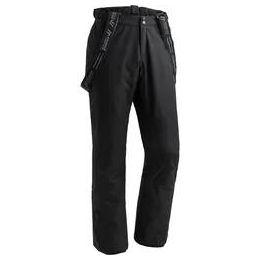 Skihose Maier Sports "Anton slim 2.0", Herren, Gr. 62, Normalgr&ouml;&szlig;en, schwarz, 100% Polyester, Hosen Skihose, Herren Schneehose mit Hosentr&auml;gern, wind/wasserdicht, Slim Fit