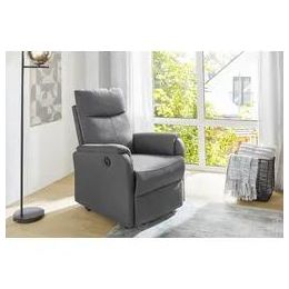 Jockenh&ouml;fer TV-Sessel JOCKENH&Ouml;FER GRUPPE "Bristol, B: 72 cm, Sitzh&ouml;he: 50 cm", grau (anthrazit), B:72cm H:103cm T:90cm, Sessel, mit elektr. Relaxfunktion & USB-Anschluss, Federkern