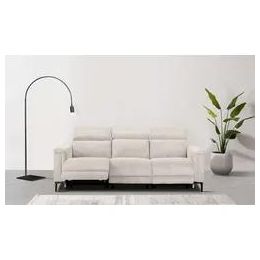 3-Sitzer OTTO HOME "LUND Cord, B. 222cm, manuelle/elektrische Relaxfunktion in 2 Sitzen", beige (creme), B:222cm H:97cm T:100cm, 100% Polyester, Sofas, USB-C bei elektrischer Ausf&uuml;hrung, Kopfteilverstellung, Topseller