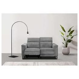 2-Sitzer OTTO HOME "LUND Cord, 160 cm, manuelle o. elektrische Relaxfunktion", grau, B:160cm H:97cm T:100cm, 100% Polyester, Sofas, USB-C bei elektrischer Ausf&uuml;hrung, mit Kopfteilverstellung