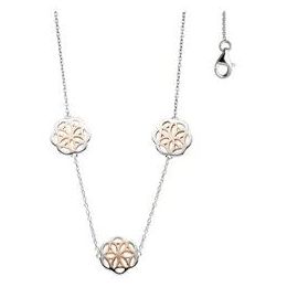 Collier Jobo, silber (silber 925), Halsketten, Damen, Silber 925 (Sterlingsilber), L: 42, Collier, 925 Silber bicolor vergoldet