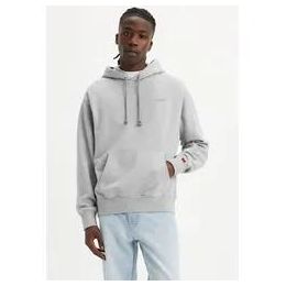 Levi's Hoodie LEVI'S "THE AUTHENTIC HOODIE", Herren, Gr. M, grau (light gray htr bros), Sweatware, Obermaterial: 88% Baumwolle, 12% Polyester, meliert, relaxed fit normal, ohne Ausschnitt, B&uuml;ndchen, Sweatshirts Hoodie, mit kleiner Ton-in-Ton Logostickerei auf der Brust