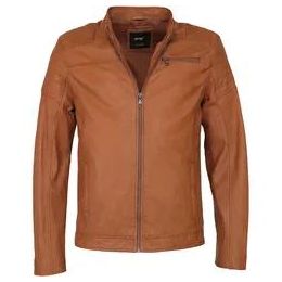 Lederjacke Maze "51Rocha", Herren, Gr. S, braun (brandy), Obermaterial: 100% Lammleder. Futter: 100% Baumwolle. &Auml;rmelfutter: 100% Polyester, ohne B&uuml;ndchen, Jacken