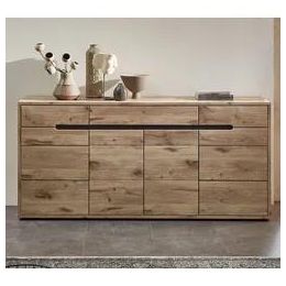 Sideboard Innostyle "BELLANO", braun (viking oak nature nachbidlungen, graphit nachbildung), B:185cm H:87cm T:44cm, Dekorfolie, Holzwerkstoff, MDF, Sideboards, Sideboard, Viking Oak Nature