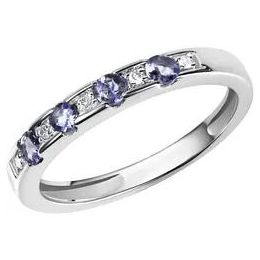 Fingerring Diamonds by Ellen K. "Gold 333 mit Tansanit und Diamant 0,025ct." Gr. 56, wei&szlig;, Fingerringe, Damen, 056 (17,8), 0,03 P2 = erkennbare Einschl&uuml;sse, Gold, Fingerring