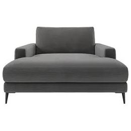 Chaiselongue Home Affaire "Downtown Loungem&ouml;bel zum Relaxen, B/T/H: 132/170/84 cm", grau (dunkelgrau), B:132cm H:84cm T:170cm, 88% Polyester, 12% Polyacryl, Sofas, Chaiselongue, auch in Boucl&eacute;, Cord und Easy care - leicht mir Wasser zu reinigen