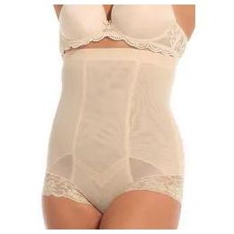 Shapingslip MAGIC BODYFASHION "Super Control Brief", Damen, Gr. XXL, braun (latte), Obermaterial: 85% Polyamid, 15% Elasthan, unifarben, k&ouml;rpernah, Unterhosen, mittlere Formung von Bauch, Taille und R&uuml;cken, Spitze