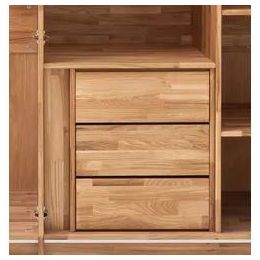 Schubladeneinsatz Home Affaire "Huven, Stauraum, Aufbewahrung, 3 Schubkasten", beige (natur), B:49cm H:59cm T:56cm, FSC-zertifizierter Massivholz, Schubladeneins&auml;tze, Schubladeneinsatz, Massiv Eiche, viel Stauraum